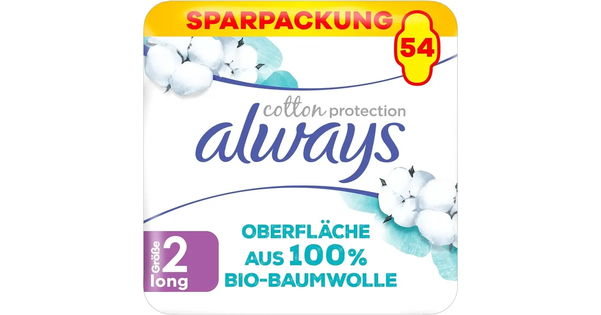Always Ultra Binden Damen Gr. 2 Cotton Protection Long 54 St. | juuhu.at