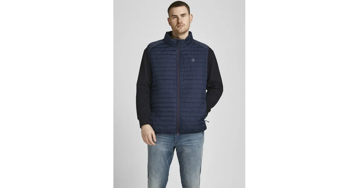 JACK & JONES Emulti Bodywarmer Collar Weste Navy Blazer 4XL | juuhu.at