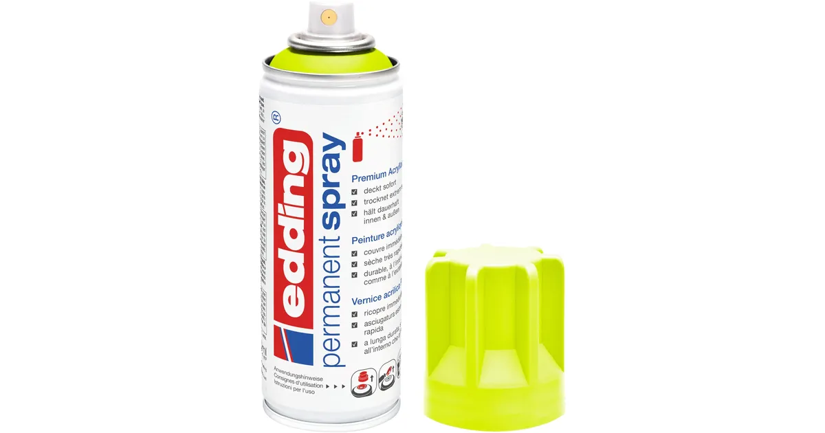 edding 5200 Permanentspray Premium Acryllack 200 ml neongelb matt ...