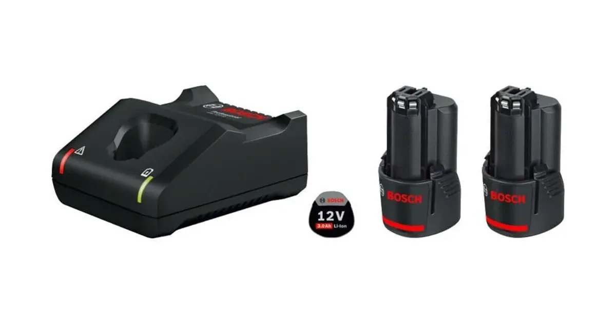 Bosch Professional Starterset 12 V Li-Ion 2 x 3,0 Ah 1600A019RD | juuhu.at