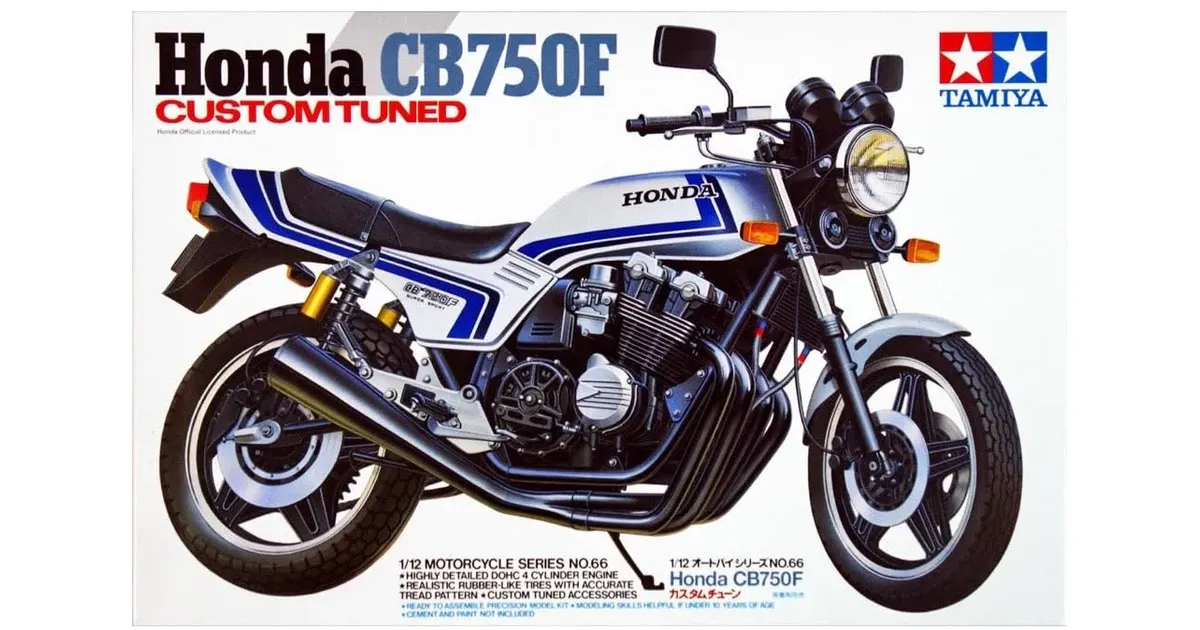 TAMIYA 300014066 - Honda CB 750F Custom Tuned Motorrad blau 1:12 | juuhu.at