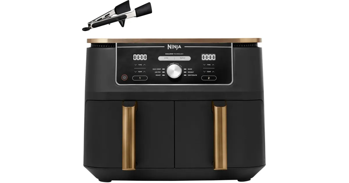 Ninja Foodi MAX Dual Zone AF400EUCP 9,5 l kupfer/schwarz | juuhu.at