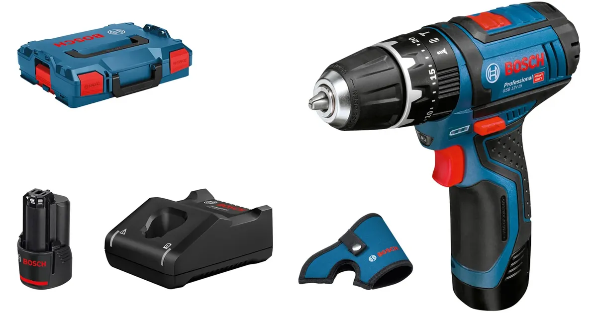 Bosch GSB 12V-15 inkl. 2 x 2,0 Ah + L-Boxx | juuhu.at