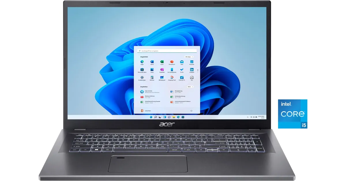 Acer Aspire 17 A17-51M-53NE Intel Core 5 120U 16 GB RAM 512 GB SSD ...