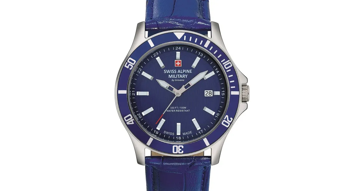Swiss Alpine Military Leder 42 mm 7022 | juuhu.at