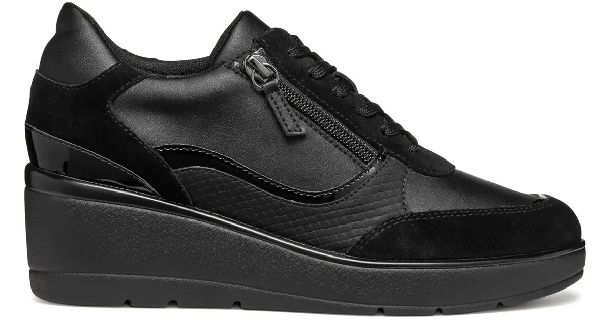 GEOX Ilde Turnschuhe Ohne Schnürsenkel - Black, 40 | juuhu.at