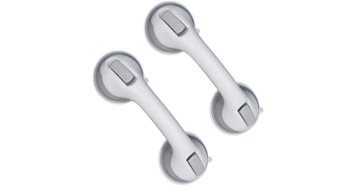 Relaxdays Haltegriff Sauggriff 2er Set für Dusche & Badewanne 70 kg ...