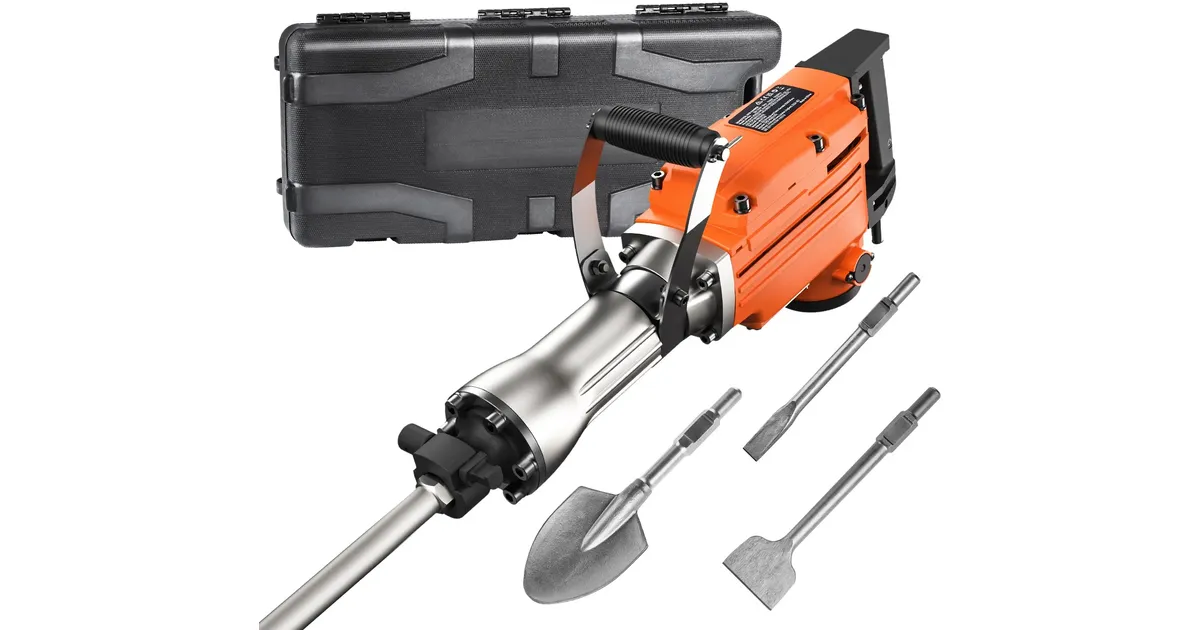 Vevor Hochleistungs-Betonbrecher Abbruchhammer 2200 W inkl. 6 Meißel ...