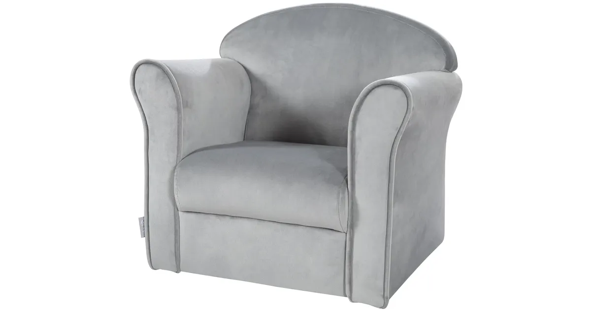 roba Kindersessel Lil Sofa 49 x 39 x 43 cm Textil grau/silber | juuhu.at