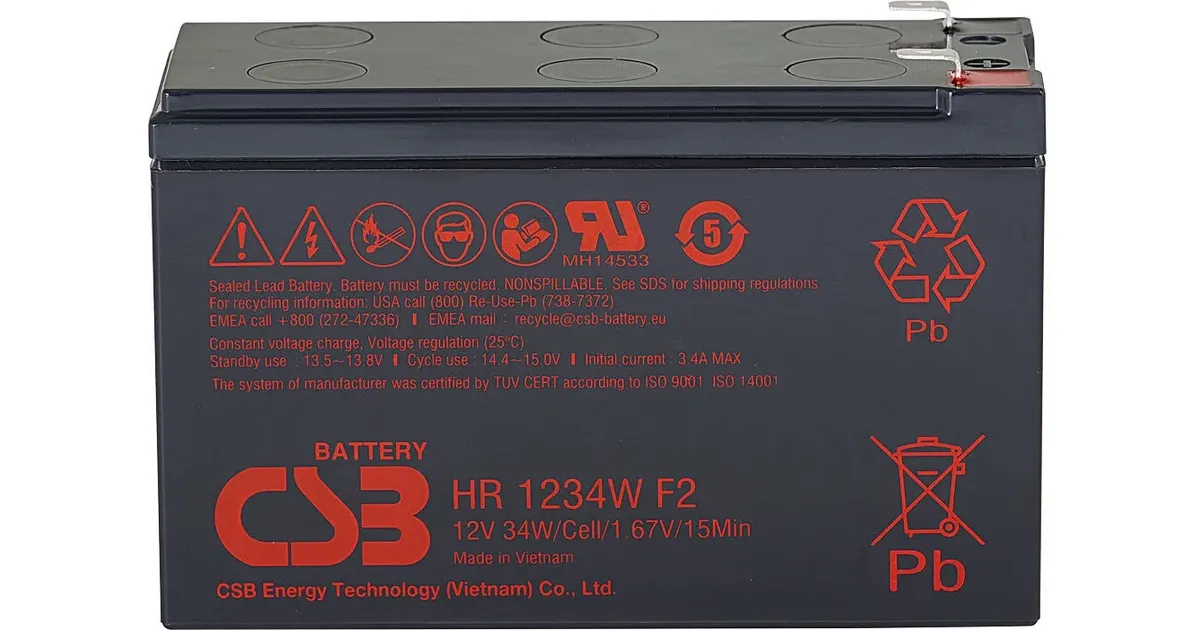 CSB Battery HR 1234W high-rate HR1234WF2 Bleiakku 12 V 8400 mAh) | juuhu.at
