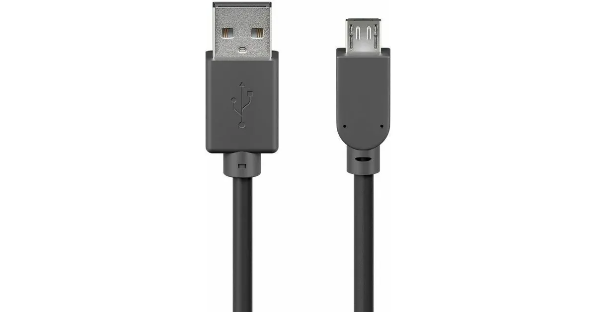 goobay USB Kabel Typ A Stecker/USB-Micro B Stecker schwarz 1,8m | juuhu.at