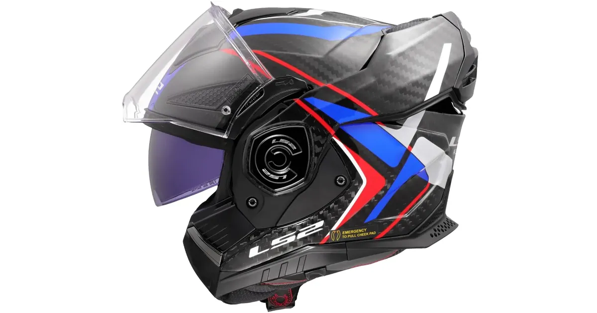 LS2 LS2, Modularer Motorradhelm ADVANT X CARBON FUTURE II Gloss White ...