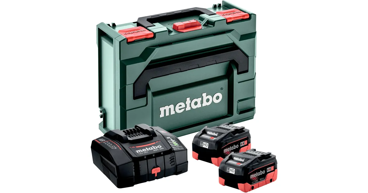 Metabo Basic-Set 2 x LiHD 18 V / 10 Ah ASC 290 metaBOX 145 | juuhu.at