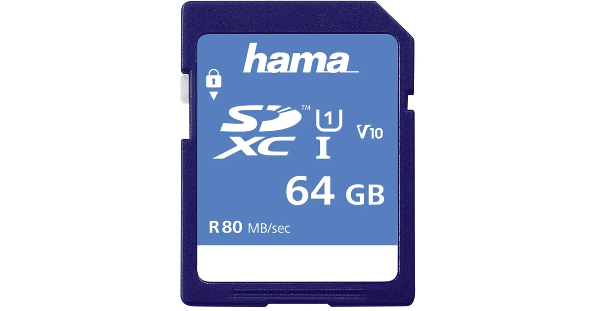 Hama SDXC 64GB Class 10 80MB/s UHS-I | juuhu.at