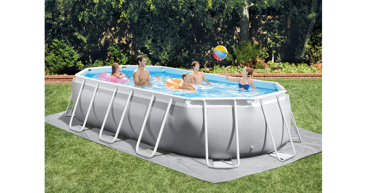 Intex Prism Frame Oval Pool Set 503 x 274 x 122 cm inkl. Filterpumpe 26796 | juuhu.at