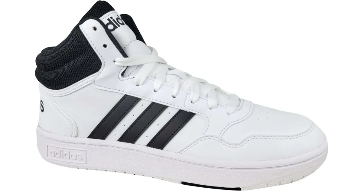 adidas Hoops 3.0 Mid Cloud White / Core Black / Core Black 36 | juuhu.at