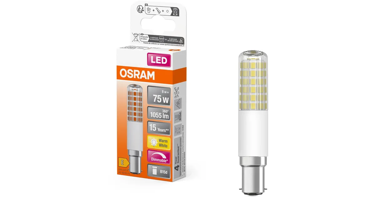 Osram LED-Lampe B15d 8 W 1055 lm warmweiß | juuhu.at