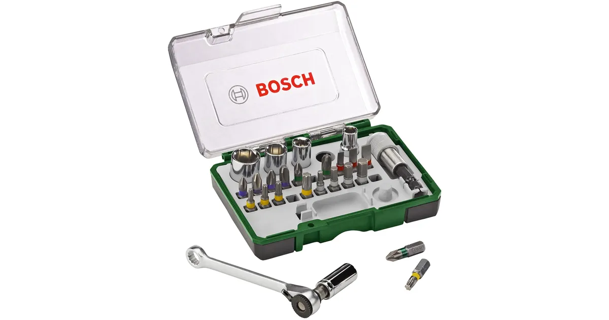 Bosch Bitset/Steckschlüsselsatz, 27-tlg. (2607017160) | juuhu.at