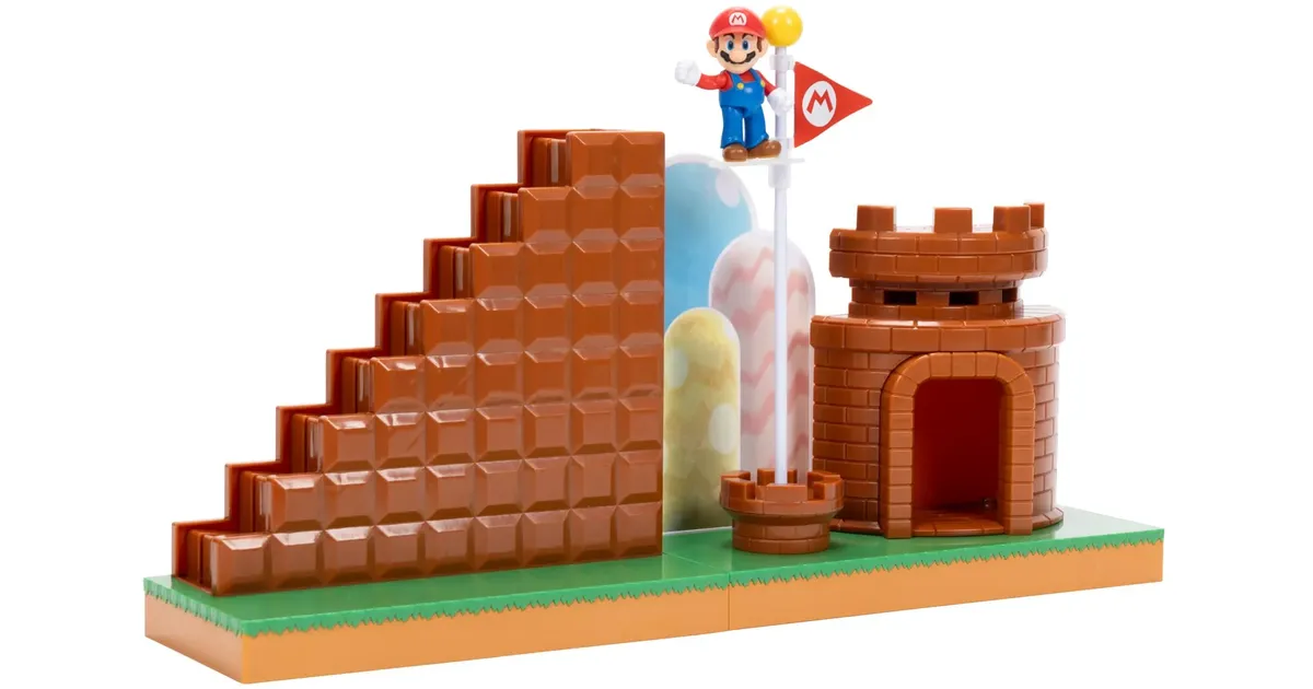 Jakks Pacific Super Mario Minifiguren Spielset End Level 30 cm ...
